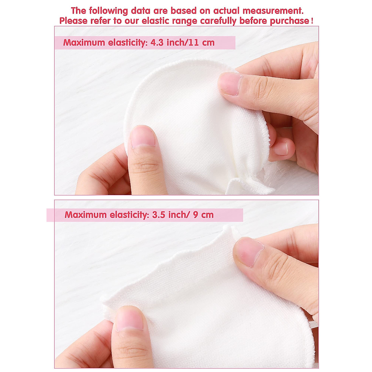 12 Pieces Newborn Baby Hats Mittens Set Bow Beanie Cap Cotton Glove for 0-6 Baby (Vivid Colors)