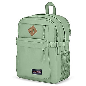 JanSport Main Campus FX Backpack - Travel, or Work Bookbag w 15-Inch Laptop Pack with Leather Trims, Loden Frost