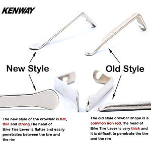 TuoTu Bicycle Tire Lever Tyre Spoon Changing Tool, Stainless Steel Portable Bike Tire Levers to Repair Bike Tube, Set of 3