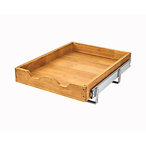 DINDON 1 Tier Pull Out Cabinet Organizer (20" W x 21" D) Single Tier Heavy Duty Slide Out Wood Drawer Under Sink Shelf Organization Storage