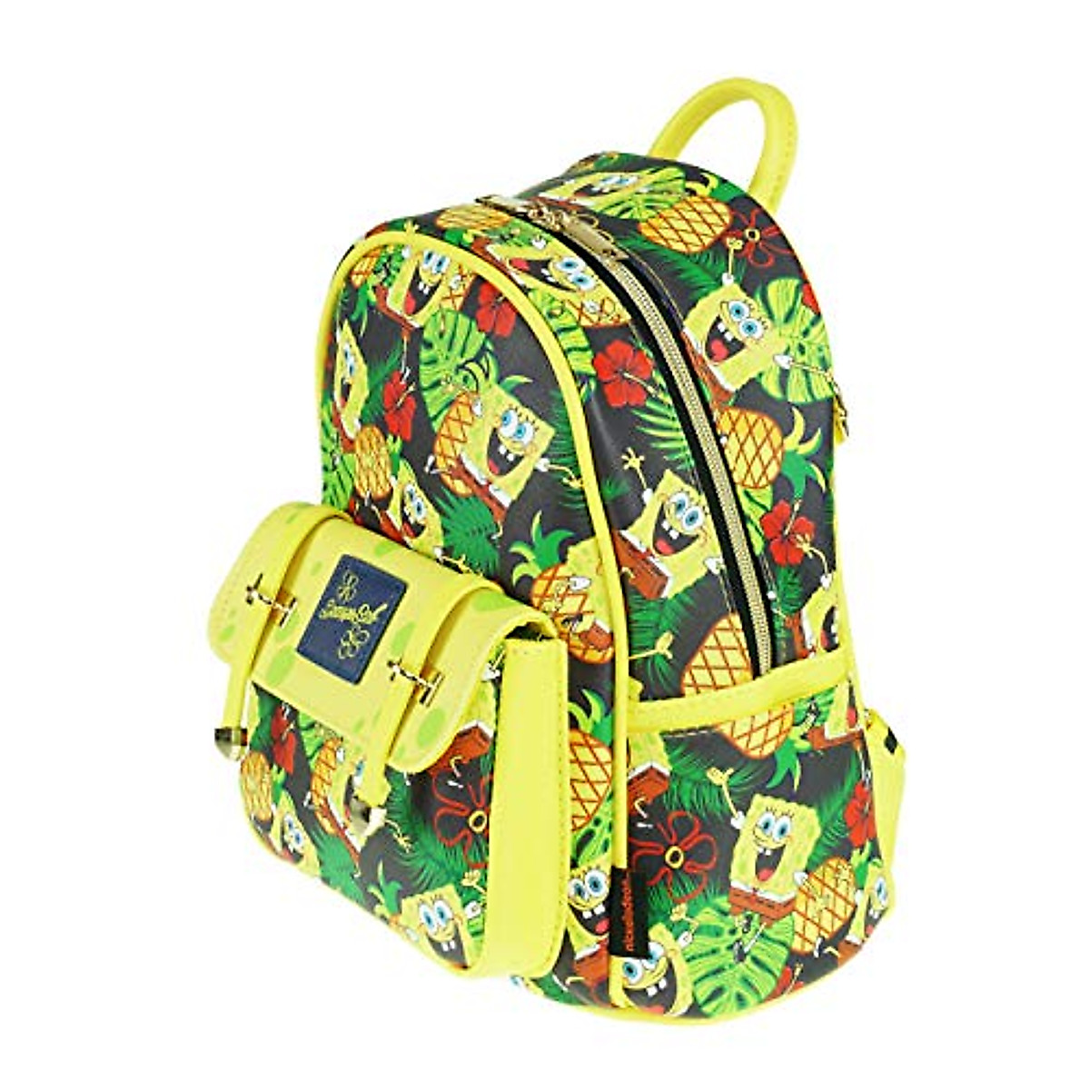 KBNL SpongeBob 11" Faux Leather Mini Backpack - A21036 Multicolor