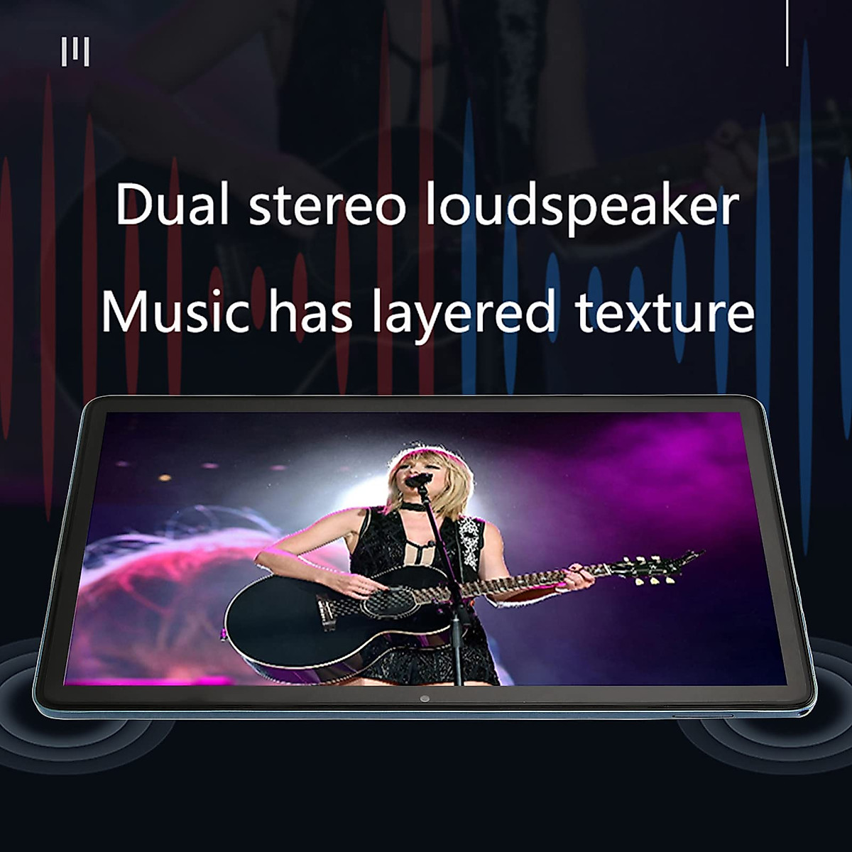 GOWENIC 10.1 Inch Tablet, Android 11.0 4G LTE IPS HD Tablet, 2.4G 5G WiFi 8800mAh Battery 5MP and 13MP Cameras 8GB RAM 128GB ROM Octa Core Calling Tablet (Dark Blue)