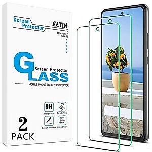 KATIN [2-Pack] Screen Protector For Motorola Moto One 5G Ace, Moto G 5G Tempered Glass, Bubble Free, Anti Scratch, 9H Hardness, Case Friendly