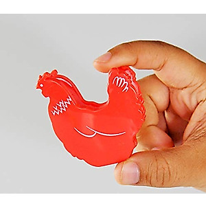 HOME-X Chicken-Shaped Bag Clips for Chips, Food Bags, Kitchen and Laundry, 2.5” L x 2” W, Set of 3