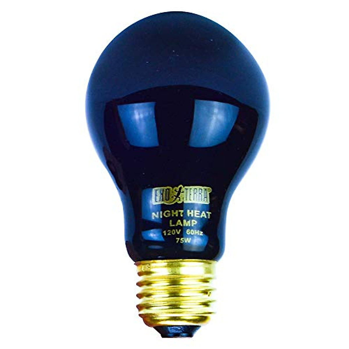 Exo Terra Night Glo Moonlight Heat Lamp, A19 Reptile Terrarium Light Bulb, 75 Watts, PT2130A1
