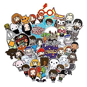Conquest Journals Harry Potter Chibi Vinyl Stickers, Set of 60 Unique Stickers Including 5 Holograms, Waterproof and UV Resistant, Great for All Your Gadgets, Potterfy All The Things