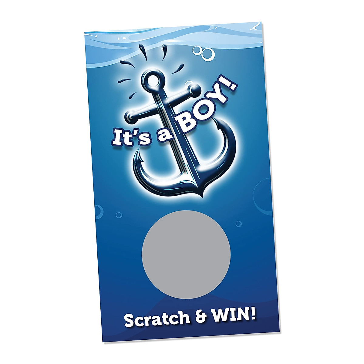 PROMO PRINTING GROUP, INC. Anchor Boys Baby Shower Scratch Off Cards - (30 Cards) - Baby Shower Scratch & Win for Boys - Baby Shower Raffle - Baby Shower Door Prizes - Scratch Off Tickets