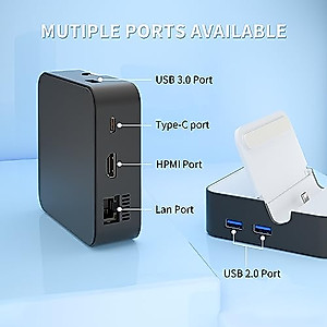 Upgraded Switch TV Dock for Nintendo Switch/Switch OLED, MVIIOE Switch Docking Station with Ethernet LAN, Support YouTube, 4K@60HZ 1080P HDMI 2.0 Port, 3 USB Ports & PD Fast Charging White