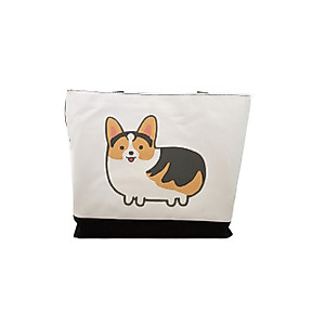 Nayo The Corgi Chubby Corgi Canvas Bag big capacity