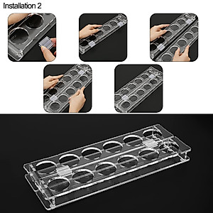 Beautyflier Pack of 2 Acrylic Shot Glass Holder, Shot Glass Serving Tray for Bar, Restaurant, Party, Family Gathering (Shot Glasses Not Included)