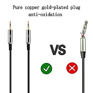 Audio Replacement cable Compatible for Sol Republic Master Tracks HD,Tracks HD2,Sol Republic V10 V12,Sol Republic X3 Headphones, in-line Mic Control Headphone Cord Works on iOS/Android/Xiaomi(4.6ft)