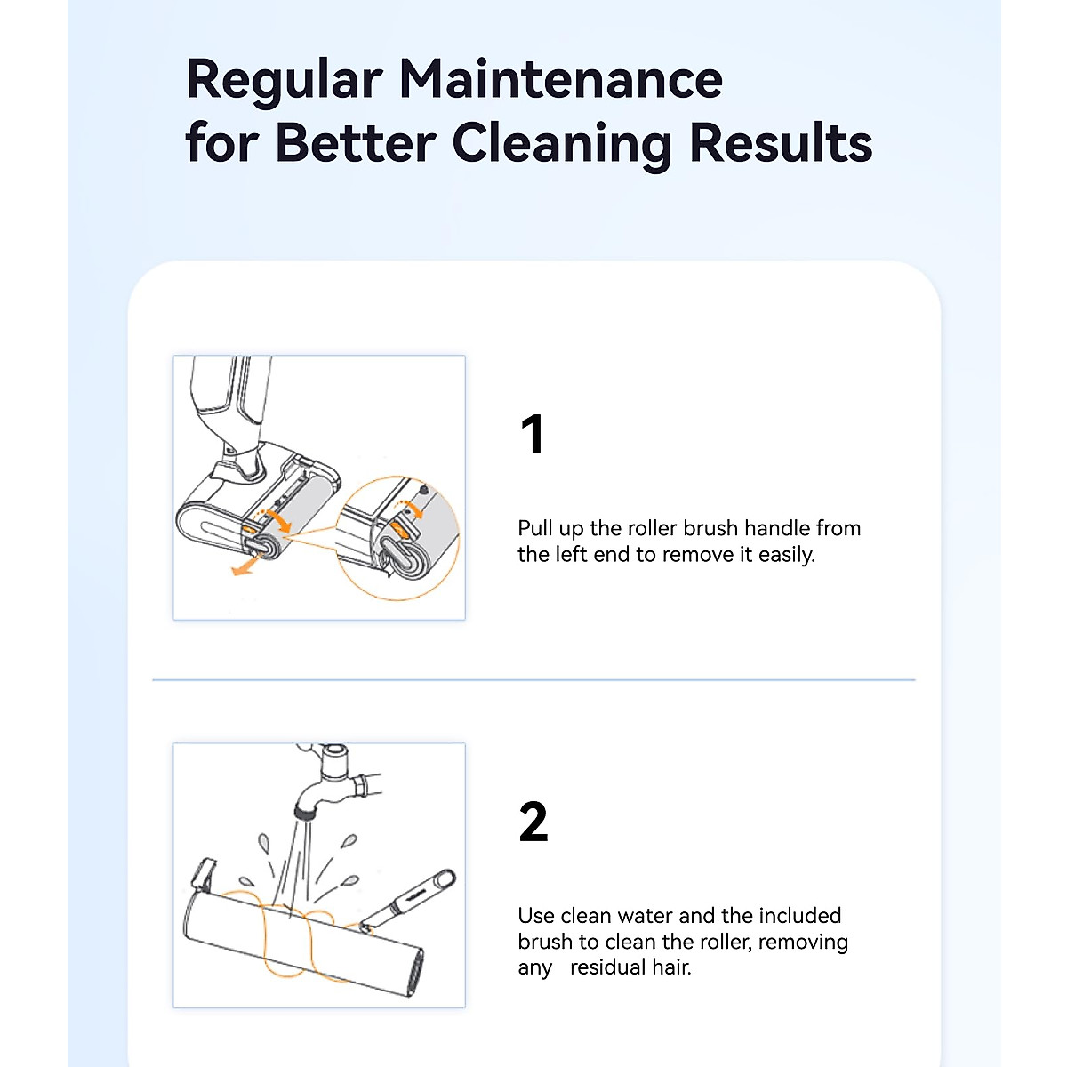 NARWAL Wet and Dry Vacuum High-Efficiency Microfiber Brush Roller (Model: S10 Pro)-Enhanced Dirt and Debris Pickup, Easy Maintenance
