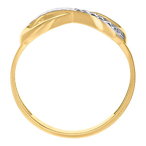 10k Two tone Gold Womens Infinity Ring Measures 7.6mm Wide Jewelry for Women