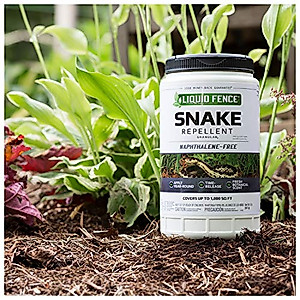 Liquid Fence Snake Repellent Granules, Safe Around Kids and Pets When Used & Stored as Directed, Keep Snakes Out of Garden, Patio and Backyard, 2 lb