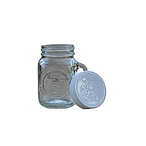 Golden Harvest Ball Mason Jar Glass Salt and Pepper Shakers, Pack Of 2, Clear