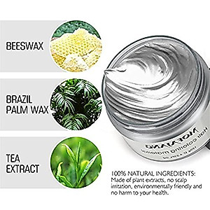 Temporary Silver Gray Hair Spray Color, Luxury Coloring Mud Grey Hair Dye Wax,Washable Treatment with All Day Hold. Non-Greasy Matte Hairstyle Ash for Party, Cosplay (1, Gray)