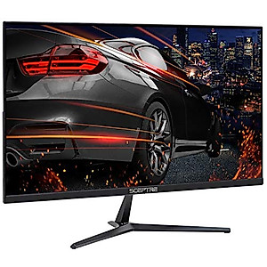 Sceptre E255B-1658A 25" FHD 1080p 165Hz 144Hz 1ms AMD FreeSync gaming LED Monitor 2x HDMI 2.0 1x DisplayPort RTS FPS Build-in Speakers, Machine Black, Metallic Black