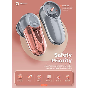 Bymore Fabric Shaver, Lint Remover, Lint Shaver Defuzzer Sweater Shaver for Clothes and Furniture AC Adapter or Battery Operated Pill Fuzz Remover