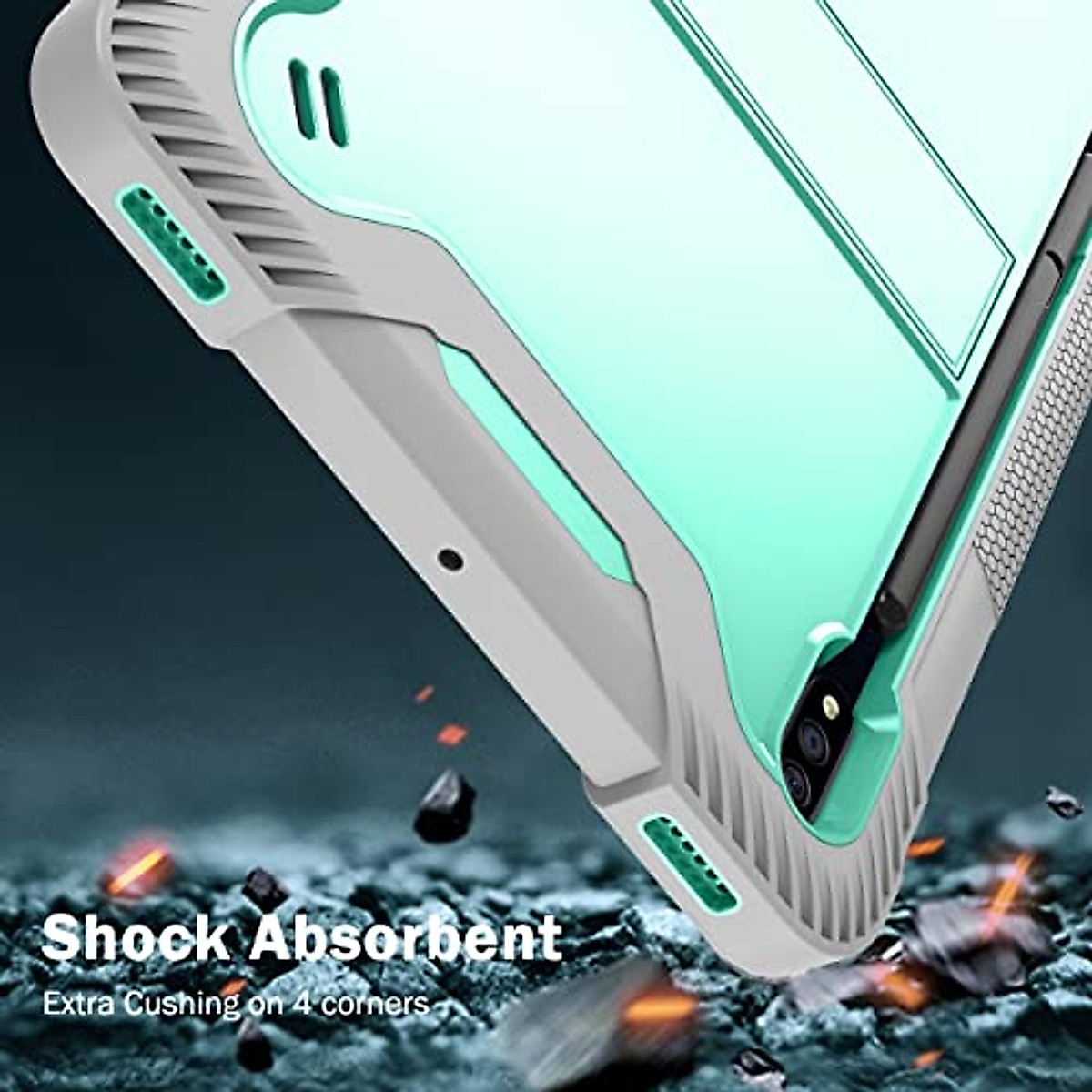 Tablet PC Case Compatible With Samsung Galaxy Tab S8/Tab S7 11 Inch (Model SM-X700/X706/T870/T875/T878) Protective Cover Rugged Durable Stand Shockproof Protective Cover Suitable Compatible With Samsu