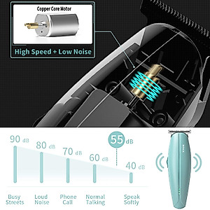 RTICS Hair Clippers for Slicked Hair, Cordless Rechargeable Safety Ceramic Blade Hair Trimmer, Low Noise Restoring Ancient Design Haircut Machine Kit for Men