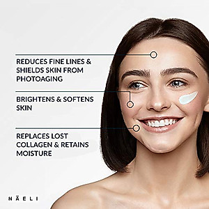 NAELI Face Moisturizer with SPF 30, Anti Aging Collagen & Peptide Cream, Reduces Wrinkles - Lightweight Skin Hydration with Hyaluronic Acid, Paraben Free & Non-Comedogenic Sunscreen, 1.4 oz