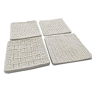 Fondant Impression Mat, Sweater Texture Design Silicone Cake Decorating Supplies for Cupcake Wedding Cake Decoration