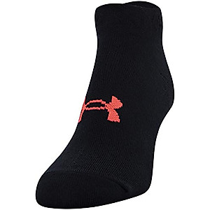 Under Armour Women's Essential Lightweight Low Cut Socks, 6-Pairs , Black , Medium