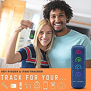 Key Finder Locator, eirix RF Item Tracker with Super-Long Working Range, Wireless Key Tracker with LED Flashlight for Finder Lost Car Keys Pets Dogs Cats