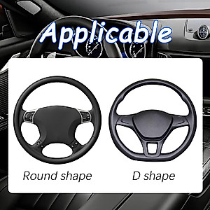 Car Steering Wheel Cover, 15 Inch Carbon Steering Wheel Cover, Breathable Anti-Slip Steering Wheels Accessories for Men Women, Car Interior Accessories for Most Cars