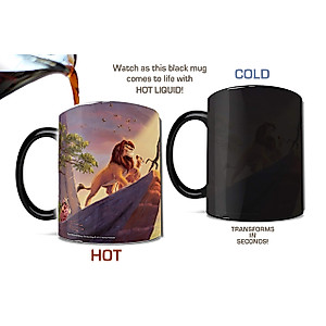 Morphing Mugs Disney - The Lion King - Presentation of Cub - Thomas Kinkade - One 11 oz Color Changing Heat Sensitive Ceramic Mug – Image Revealed When HOT Liquid Is Added!