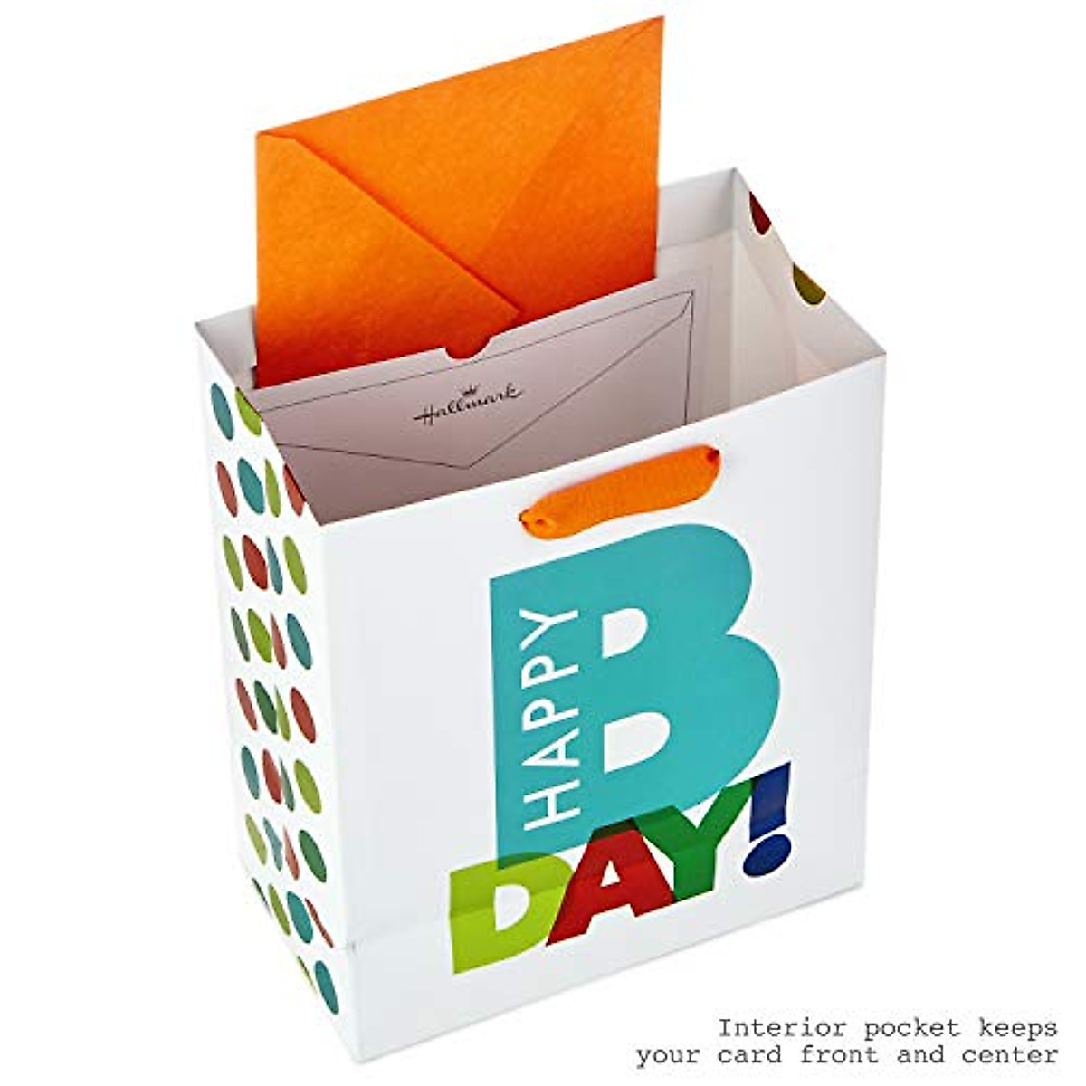 Hallmark 9" Medium Gift Bag with Tissue Paper for Birthdays (Happy Bday)