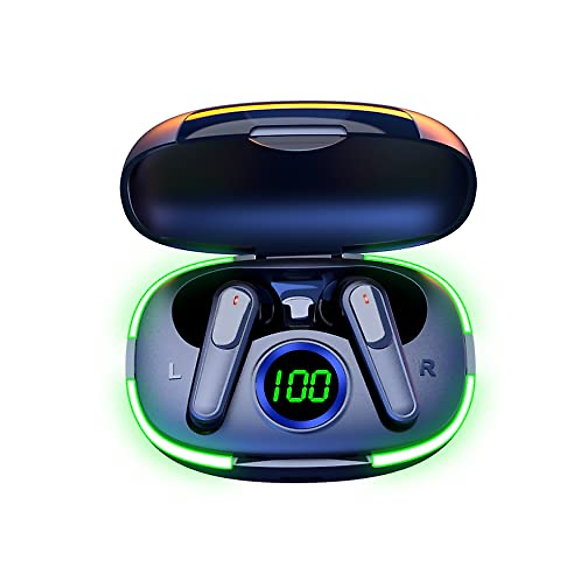 BENBOAR Wireless Earbuds,Bluetooth 5.1 Headphones with LED Digital Display Charging Case IPX4 Waterproof HiFi Stereo True Wireless in-Ear Earphones