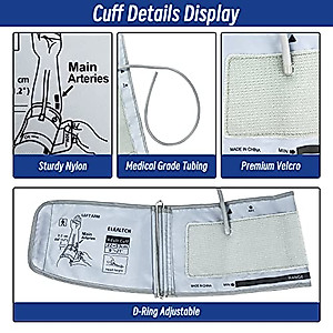 Extra Large Cuff Compatible with Omron 9”-21” Inches (22-53CM) XL Blood Pressure Cuff Adult ARM BP Replacement Cuff for Big ARM(X-Large)