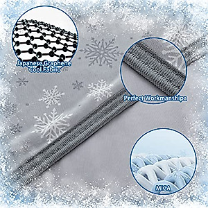 OIGAE Cooling Blanket with Double Sided Cold Effect Bed Throw for Hot Sleepers Night Sweats,Japanese Q-Max 0.5 MICA Cooling Fiber,Skin-Friendly, Breathable,Always Stays Cold,Throw Size