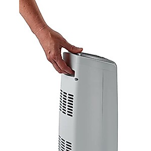 Lasko Oscillating Ceramic Tower Space Heater for Home with Overheat Protection, Timer, 22.5 Inches, Silver, 1500W, 5775, 7.5″L x 7.1″W x 22.75″H