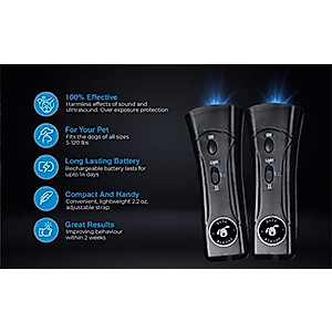 Bark Begone Dog Trainer| Anti Barking Dog Device| The Original Ultrasonic Emitter for Aggressive or Wild Dogs| No Collar Required| Lightweight, Durable| 70 ft Range| Correct Poor Behavior