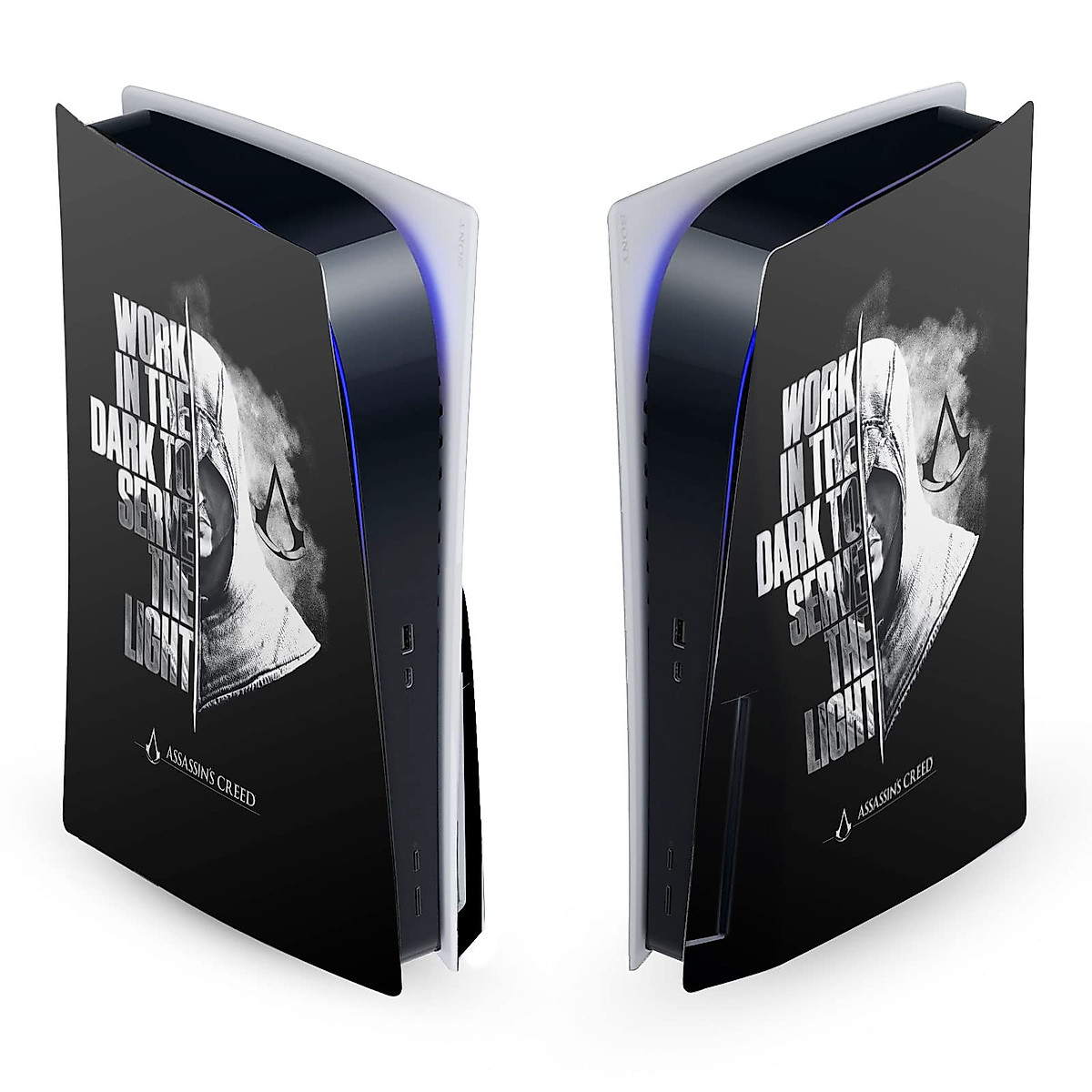 Head Case Designs Officially Licensed Assassin's Creed Half Legacy Typography Vinyl Faceplate Sticker Gaming Skin Decal Cover Compatible With Sony PlayStation 5 PS5 Disc Edition Console