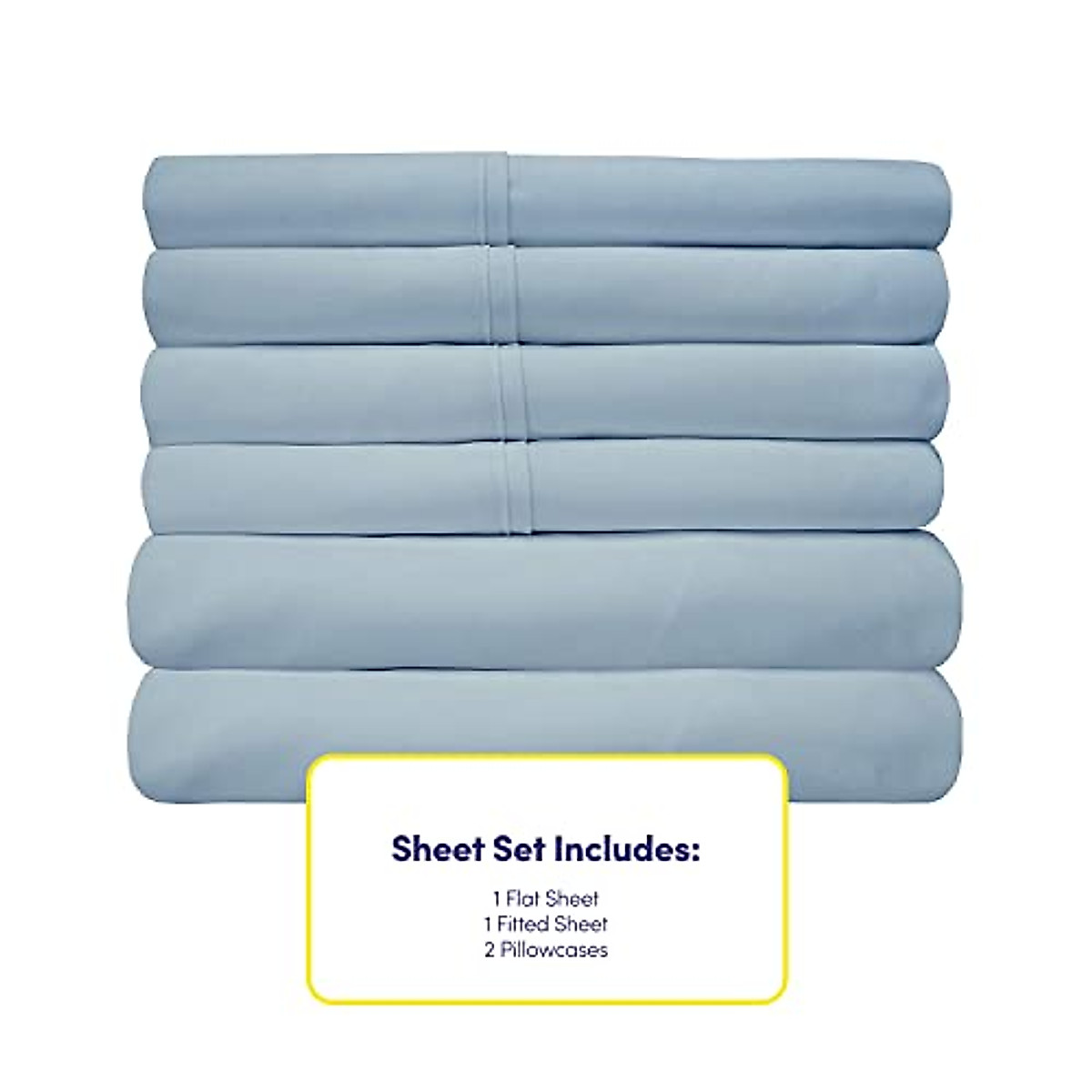 Twin Size Bed Sheets - 4 Piece 1500 Supreme Collection Fine Brushed Microfiber Deep Pocket Twin Sheet Set Bedding - 1 EXTRA PILLOW CASES, GREAT VALUE, Twin, Misty Blue