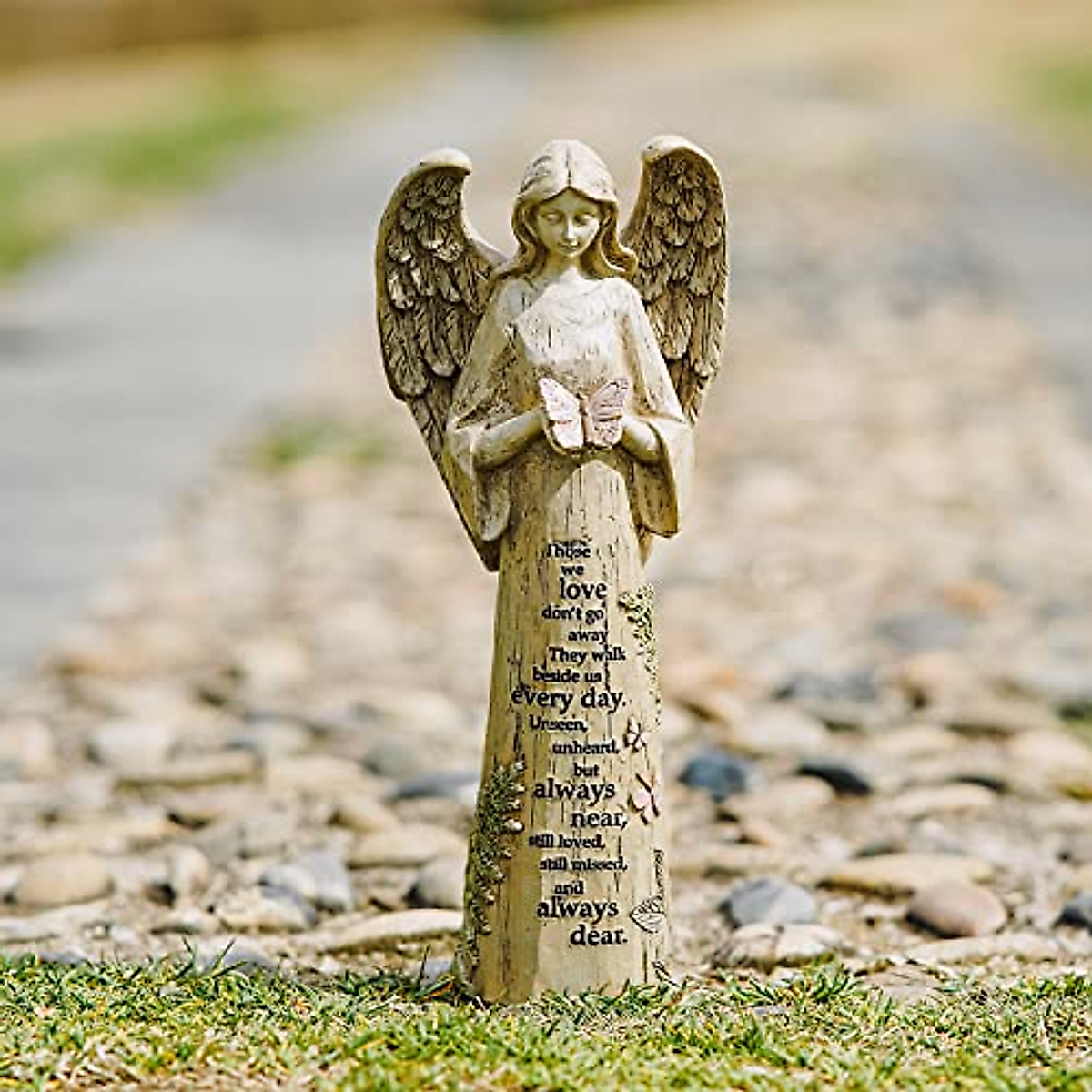 Topadorn Garden Statuary Outdoor Praying Angel Resin Figurines,Collectible Sculptures,10" H