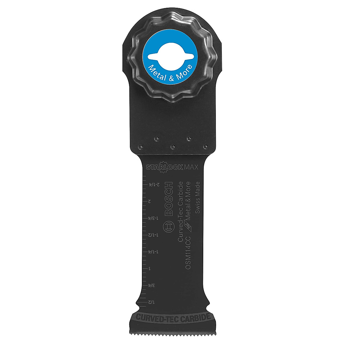 BOSCH OSM114CC 1-1/4 In. StarlockMax Oscillating Multi-Tool Curved-Tec Carbide Extreme Plunge Blade