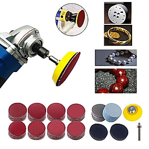 300 Pcs 2 Inch Sanding Discs Pads, Hook and Loop Pads Kit for Drill Grinder Rotary Tools with 1/4" Shank Backing Pad and 2pcs Foam Buffering Pad 80 120 180 240 400 600 800 1000 2000 3000 Grits