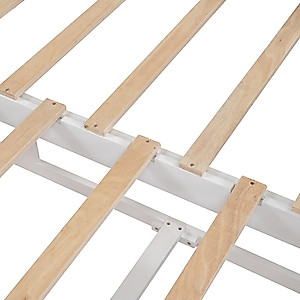 Flieks Wooden Daybed with Trundle Bed and Two Storage Drawers Twin Bed to King Design Sofa Bed, 77.2" L x76.4 W Extendable Bed Daybed for Bedroom Living Room