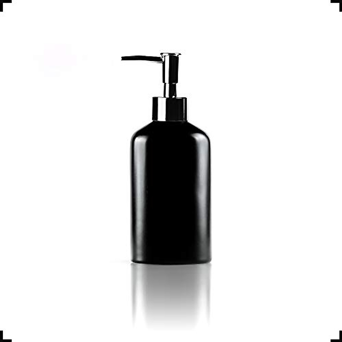 Willow&Ivory Bathroom Accessories Set | 5 Piece, Matte Black Ceramic Bath Set | Toothbrush Holder, Soap Dispenser, Soap Dish, 2 Tumblers | Midnight Collection