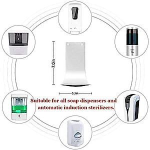 Drip Tray for Wall mounted Soap Dispenser, Prevent Dripping and Spraying, Dispenser Stand,Soap Dispenser Bracket, Soap dispenser water tray，Soap Dispenser Drip Tray,Detergent cup holder(Color : White)