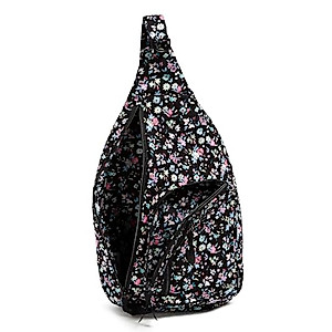 Vera Bradley Women's Cotton Sling Backpack, Botanical Ditsy, One Size