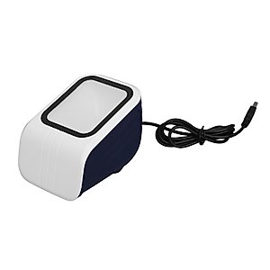 USB Wired Desktop Bar Code Scanner with Automatic Scanning Voice Announcements for Retail Stores