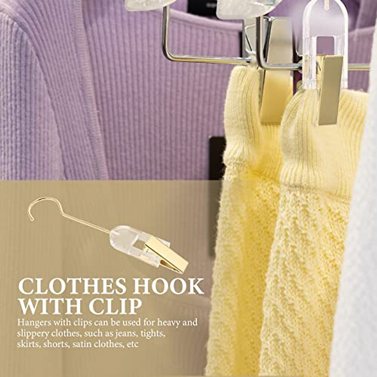 Zerodeko Hat Hanger 2Pcs Boot Hangers Clips Laundry Hooks Hanging Clips Clothes Closet Hanger Organizer Clamps Socks Towel Clips for Closet Travel Pants Socks Handbags Skirt Hangers