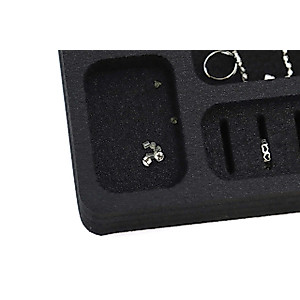 Polar Whale 2 Jewelry Drawer Organizers Tray Washable Waterproof Foam Insert for Home Bedroom Dresser Bathroom 12.9 x 17.9 Inches Necklaces Bracelets Ear Rings