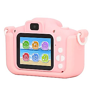 Kids Camera, Pink Cartoon 20MP Digital Video Camera for Children, Child Camera for Photo Game Outdoor