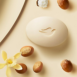Dove Beauty Bar Soap Shea Butter 4 Count for Nourished, Radiant Skin, Enriches Skin 3.75 oz